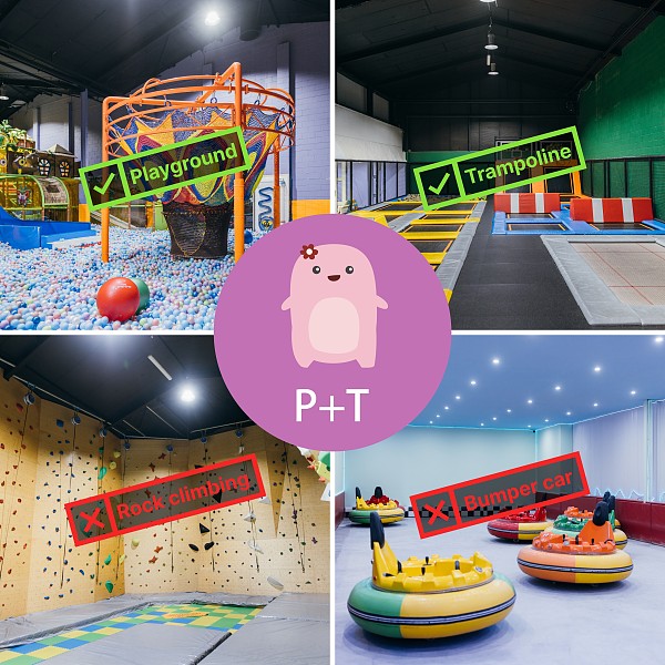 Playground & Trampoline.