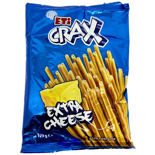 ETI CRAX EXTRA CHEESE STICKS 123G