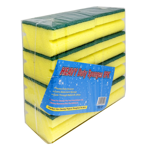 HEAVY DUTY SPONGES 8PACK SMALL
