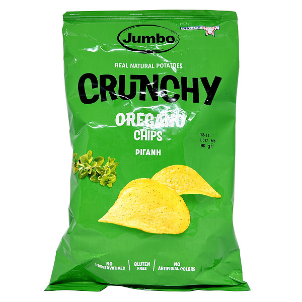 JUMBO OREGANO CHIPS-THIN CUT 90G (25)