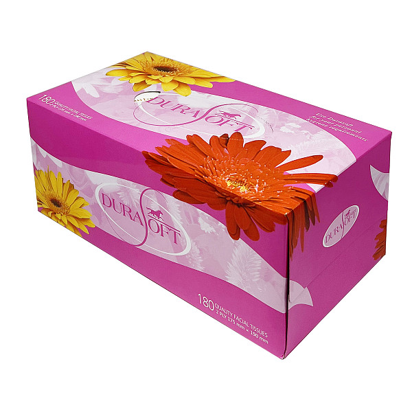 DURA SOFT FACIAL TISSUES 2PLY 180SHEETS