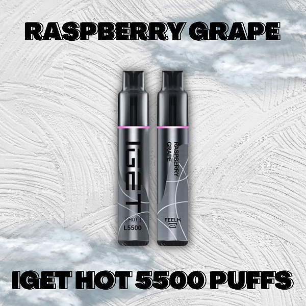 IGET Hot 5500 Puffs Raspberry Grape