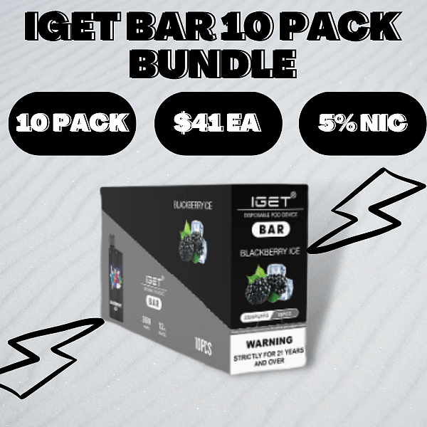 IGET Bar 10 Pack Bulk Bundle