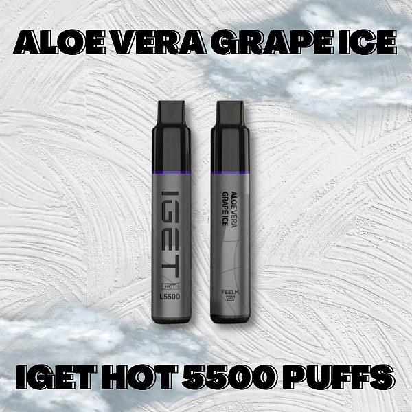 IGET Hot 5500 Puffs Aloe Vera Grape Ice