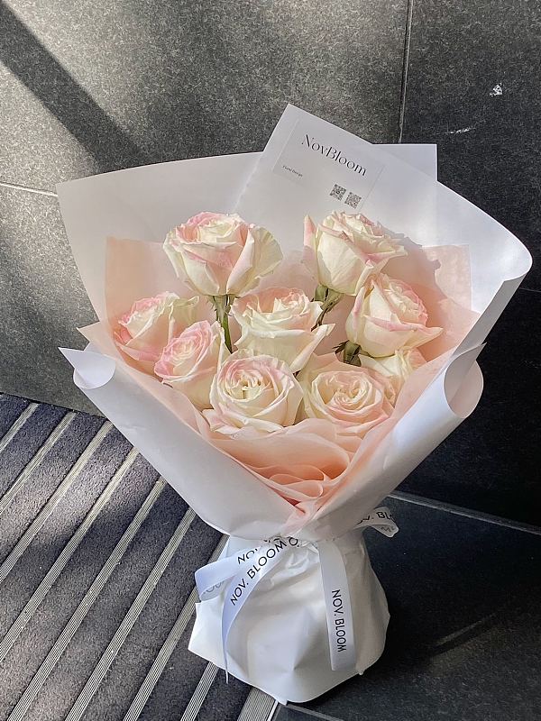 Gradually white-pink Roses