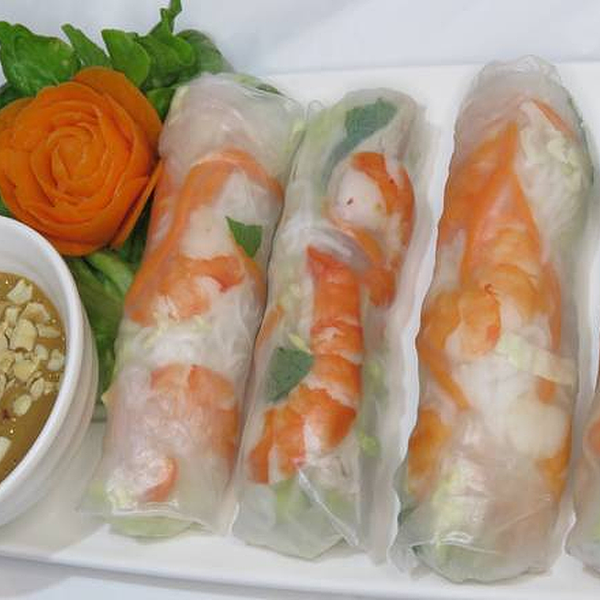 Fresh Rice Paper Rolls with Prawn (3Pcs)